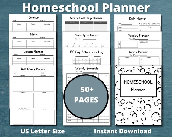Student Homeschool Planner Parent Teacher Planner 2022-2023 - Etsy