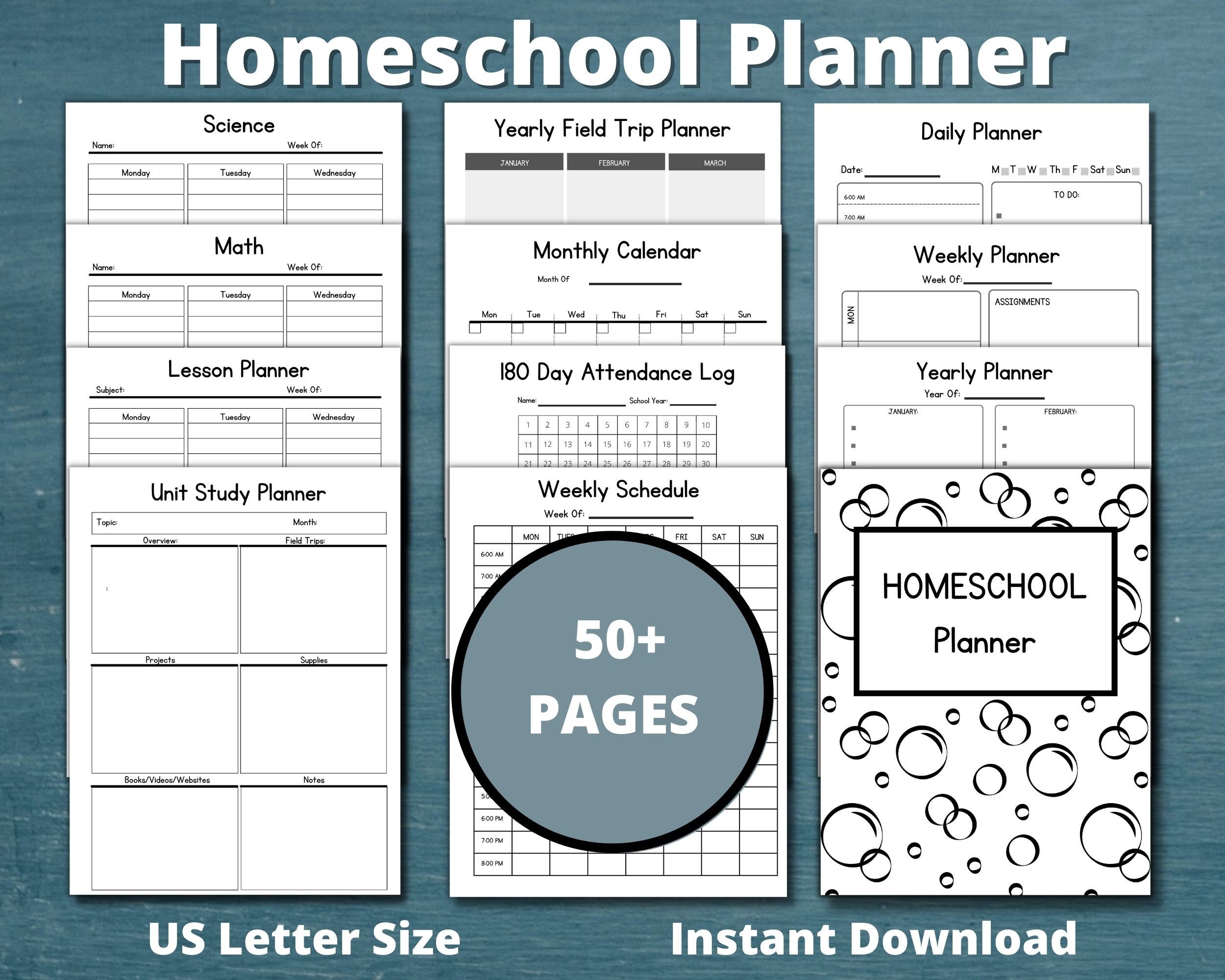 Student Homeschool Planner Parent Teacher Planner 2023 - Etsy