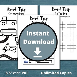Road Trip Game Bundle, Travel Games for Kids Teens, Printable Games for ...