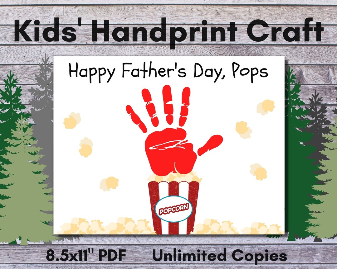 Father S Day Handprint Craft Kids Handprint Craft For Pop Keepsake