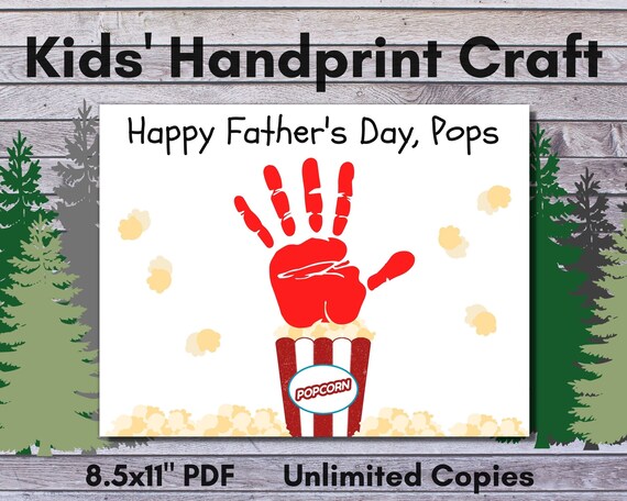 Father's Day Handprint Craft Kids Handprint Craft for - Etsy