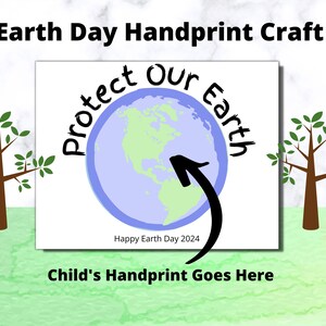 Earth Day Handprint Craft, Happy Earth Day Kids Art, Handprint Craft ...