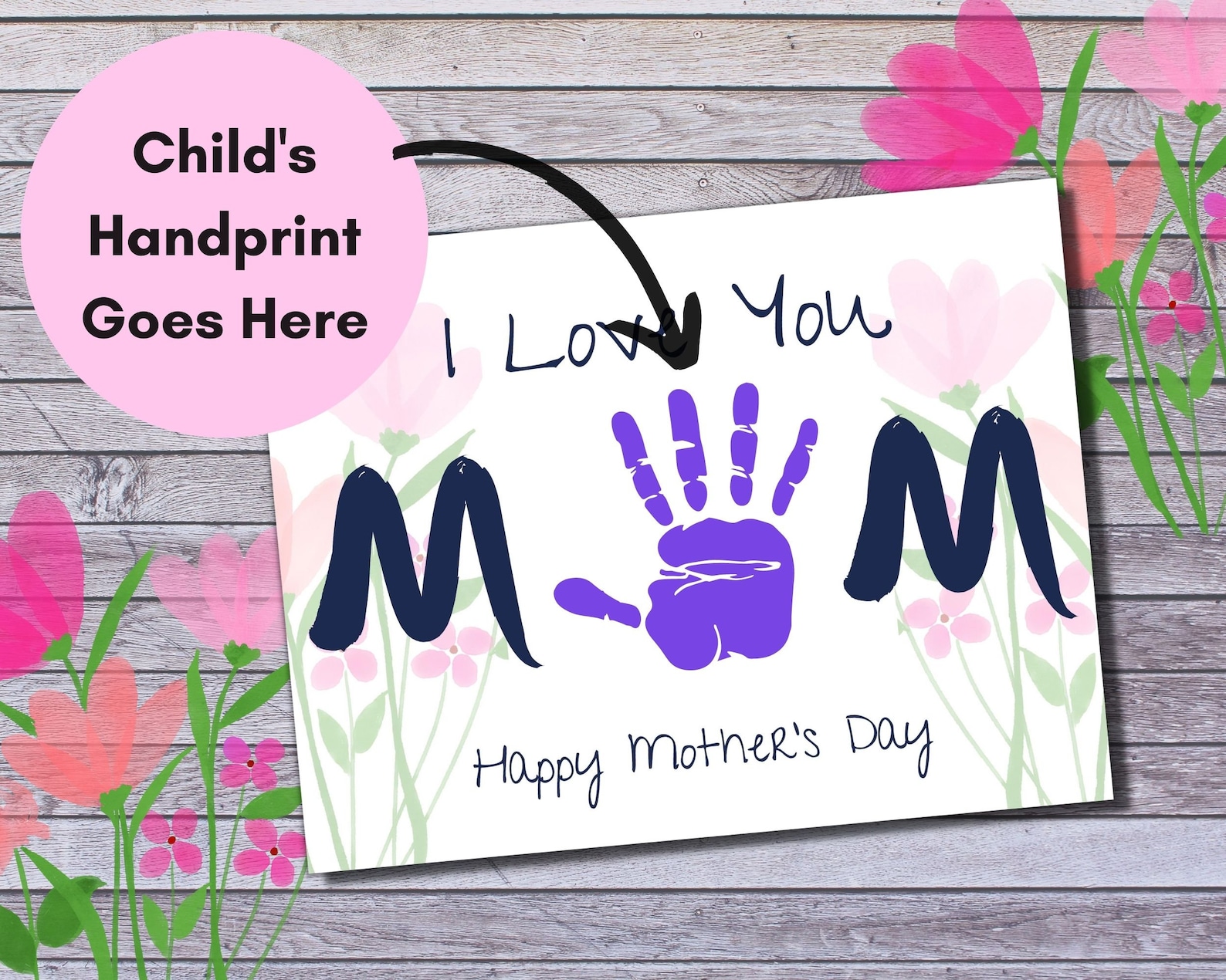 Mother's Day Handprint Craft Kids Handprint Craft - Etsy