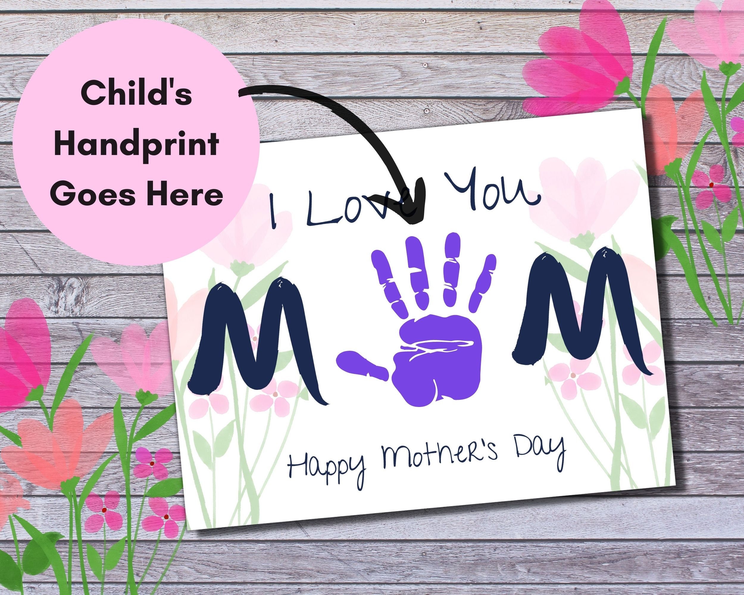 Mother's Day Handprint Craft Kids Handprint Craft - Etsy