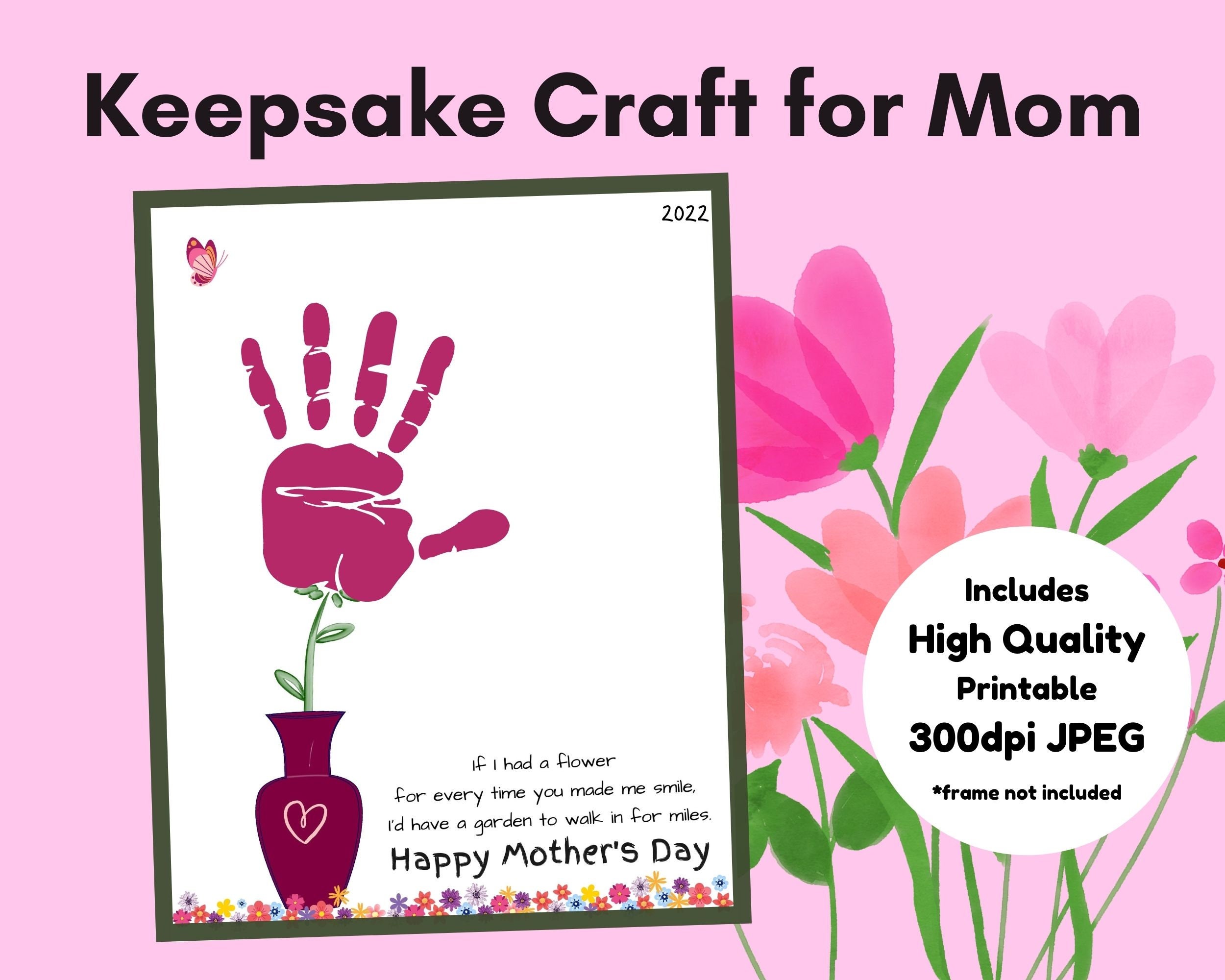 Happy Mother's Day Handprint Craft, Kids Handprint Art, Keepsake Craft ...
