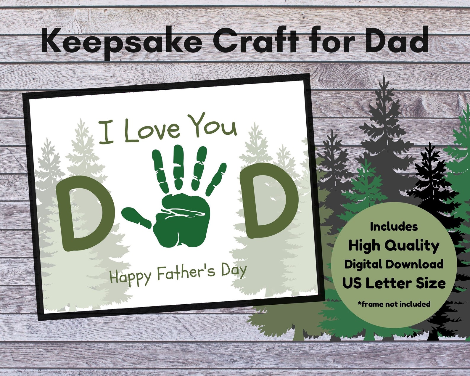 Father's Day Handprint Craft, Kids Handprint Craft, Keepsake Craft for ...
