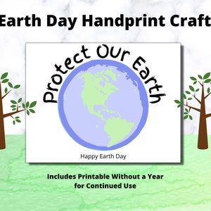 Earth Day Handprint Craft, Happy Earth Day Kids Art, Handprint Craft ...