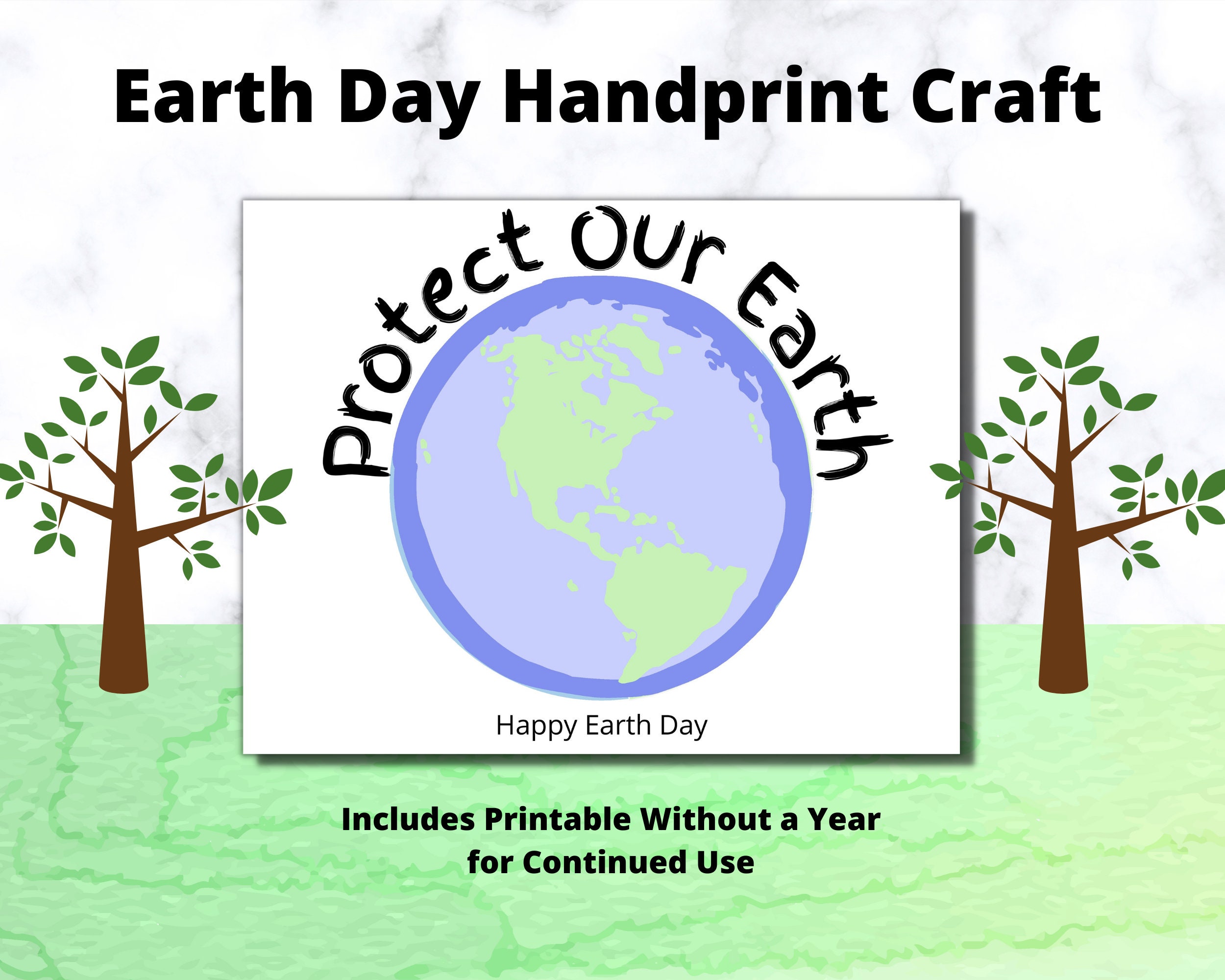 Earth Day Handprint Craft, Happy Earth Day Kids Art, Handprint Craft ...
