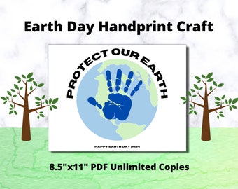 Earth Day Kids Handprint Craft, Earth Day Art for Kids, Handprint Craft ...