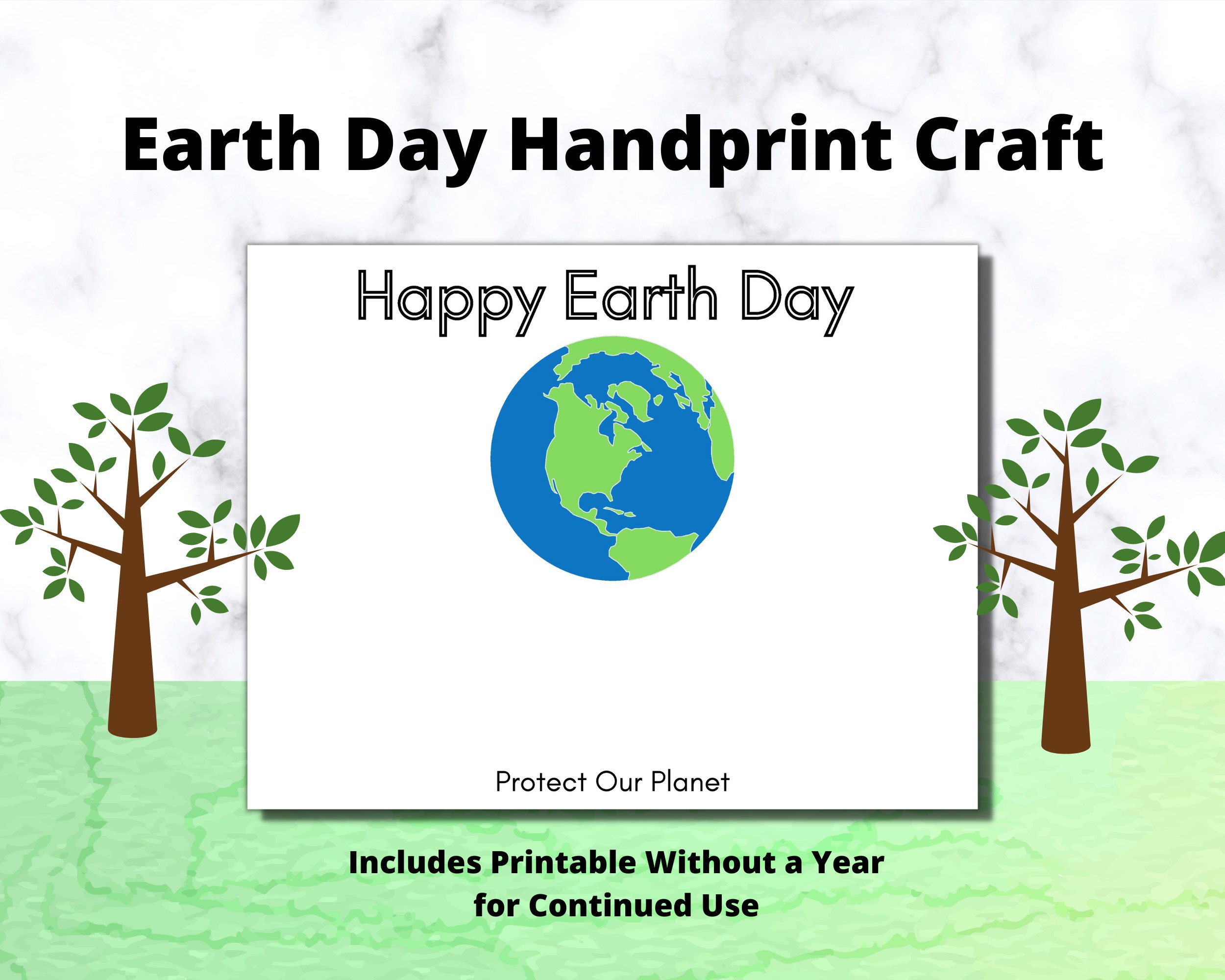 Earth Day Handprint Craft for Kids - Etsy
