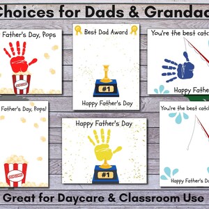 Father's Day Kids Handprint Craft Bundle, Keepsake Craft for Dad ...