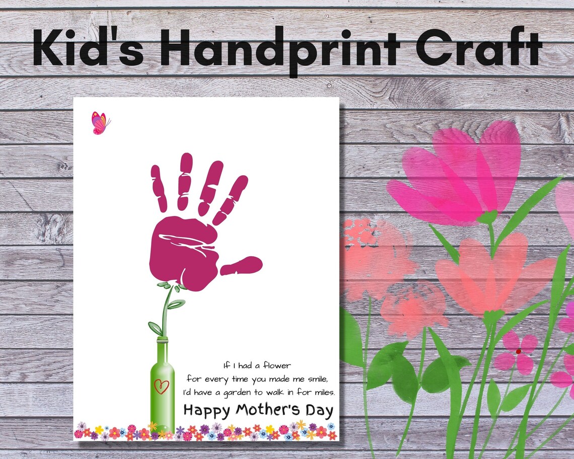 Happy Mother's Day Handprint Craft Kids Handprint Art - Etsy Canada