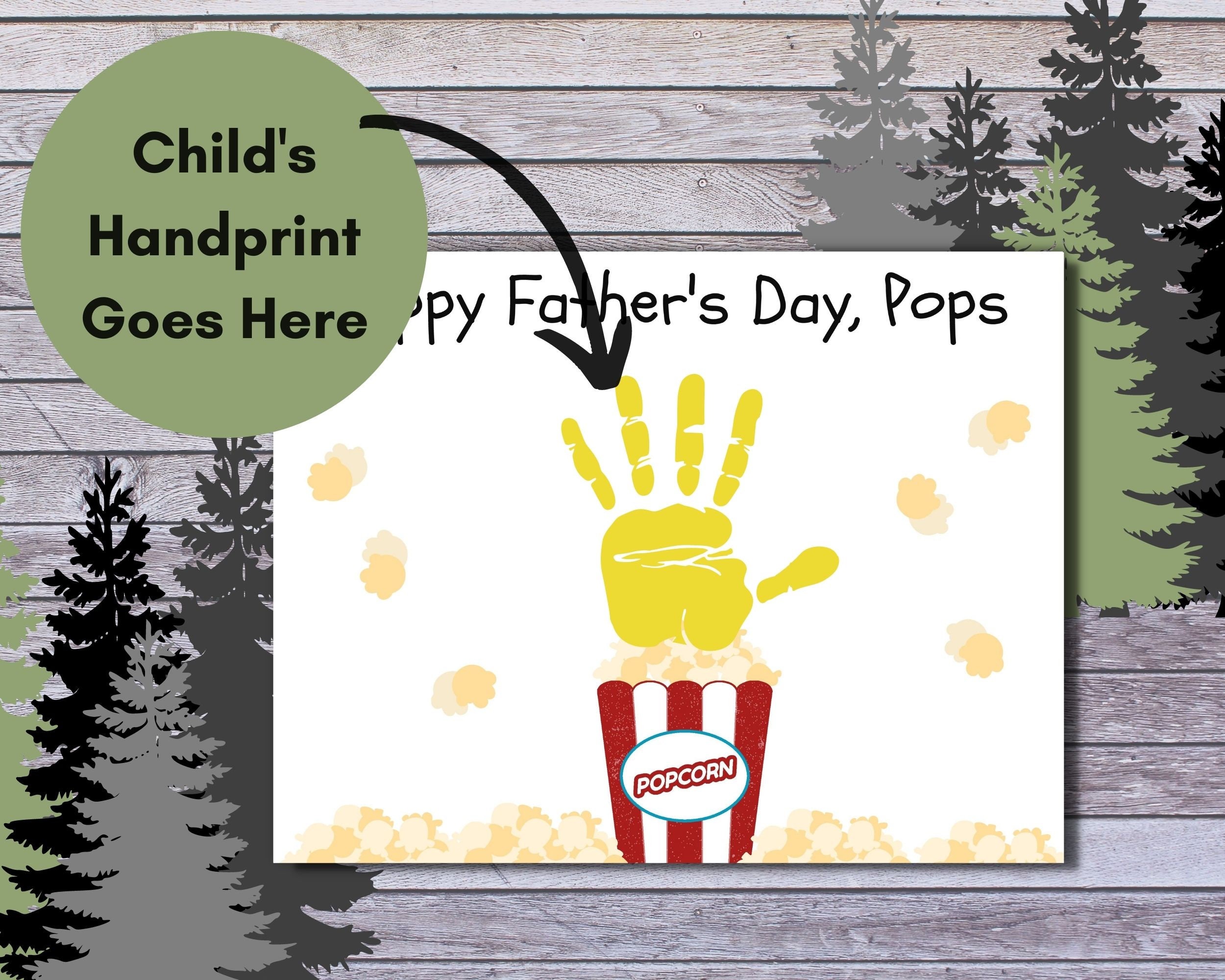 Father's Day Handprint Craft, Kids Handprint Craft for Pop, Keepsake ...