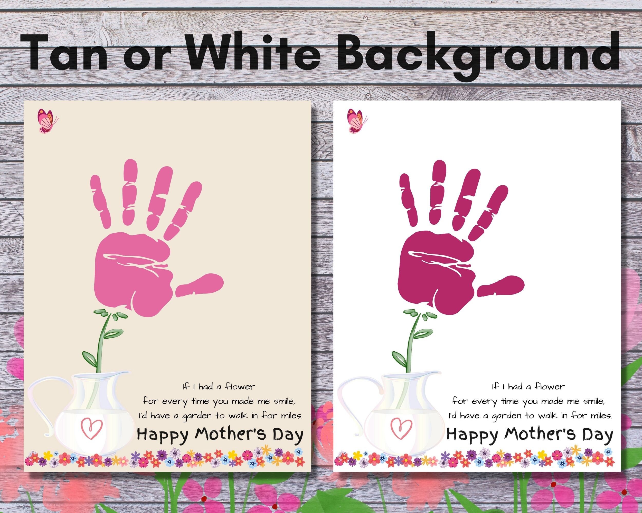 Happy Mother's Day Handprint Craft, Kids Handprint Art, Keepsake Craft ...