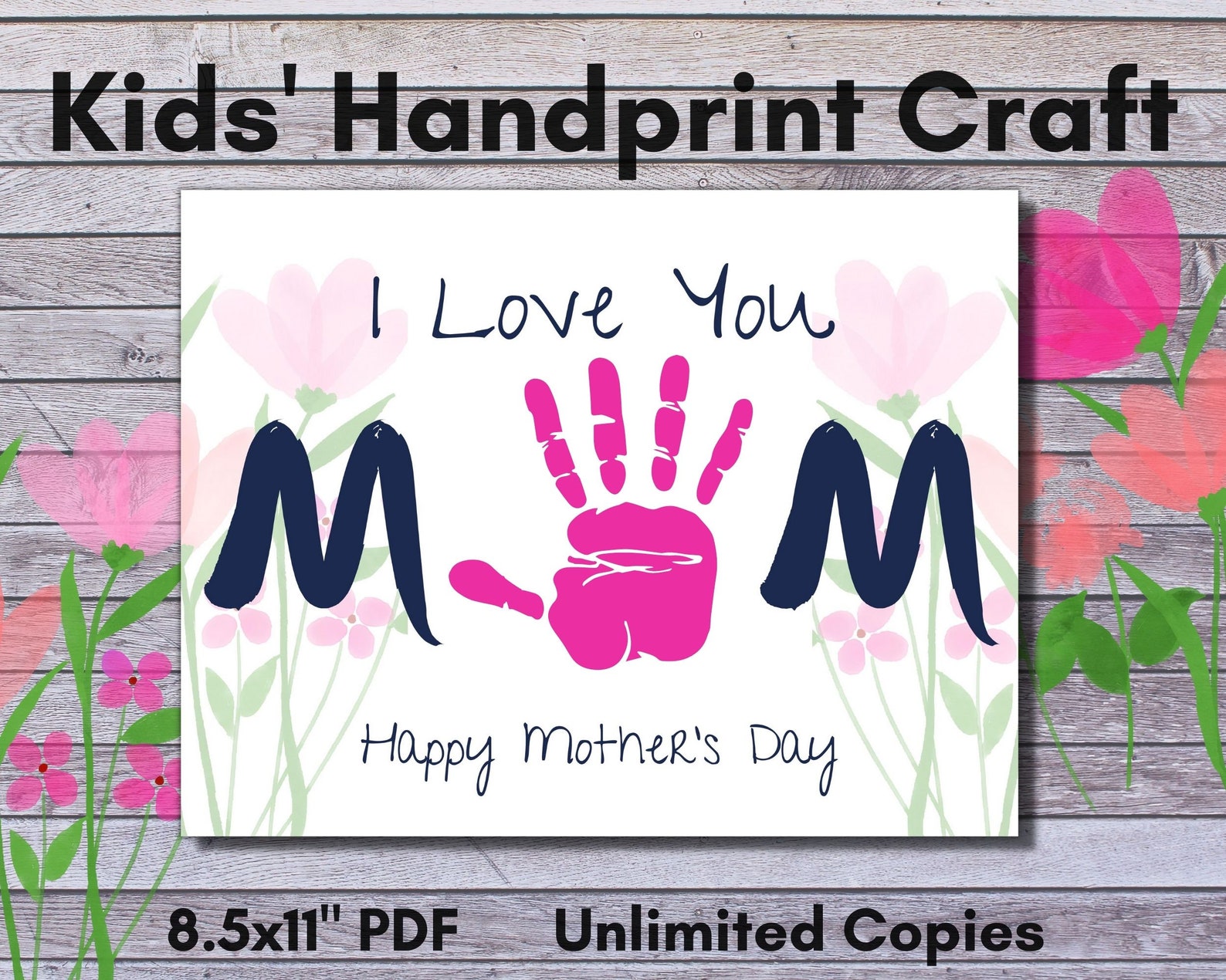 Mother's Day Handprint Craft Kids Handprint Craft - Etsy