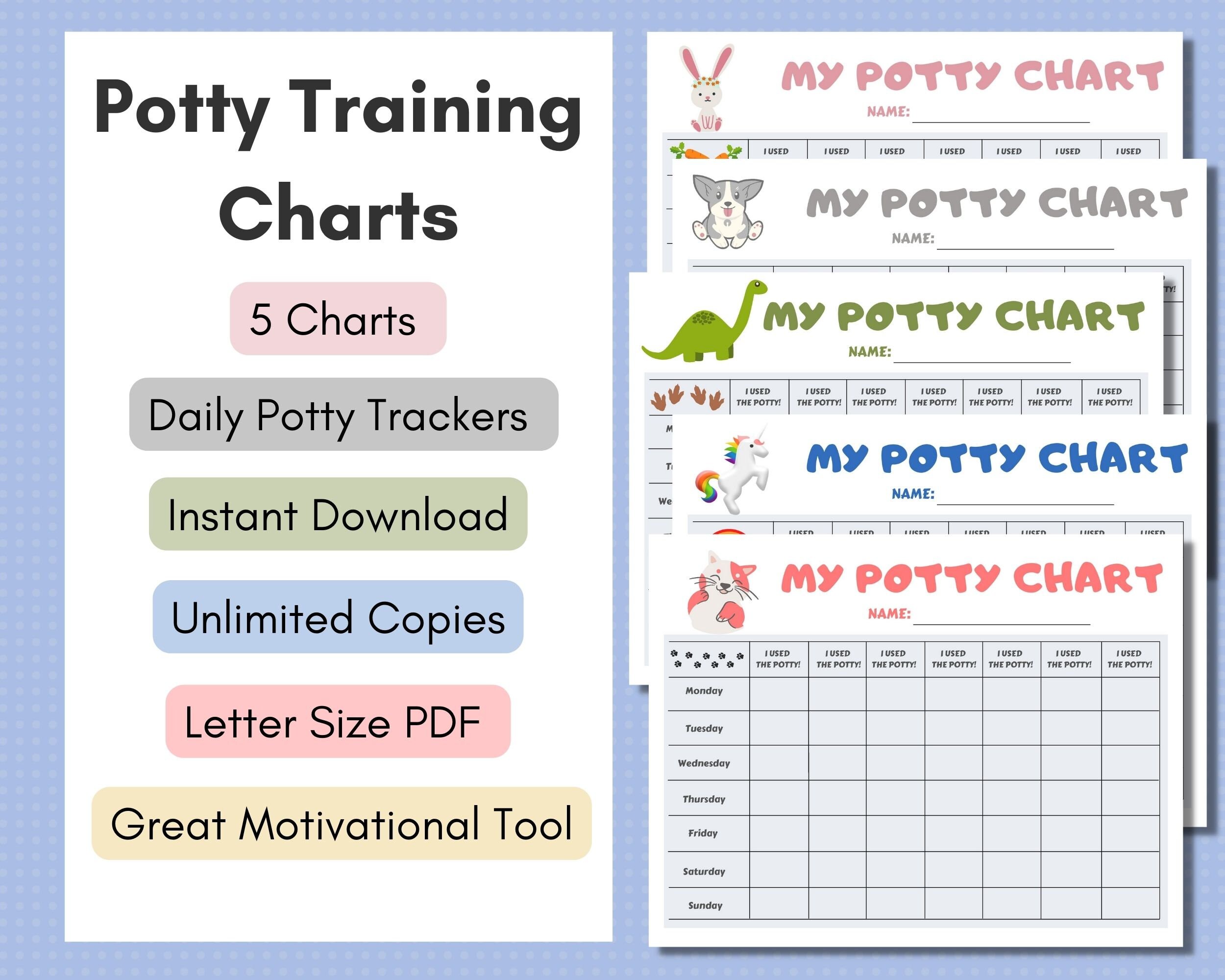 Potty Training Chart, Toddler Potty Chart, Printable Kids Chart, Potty ...