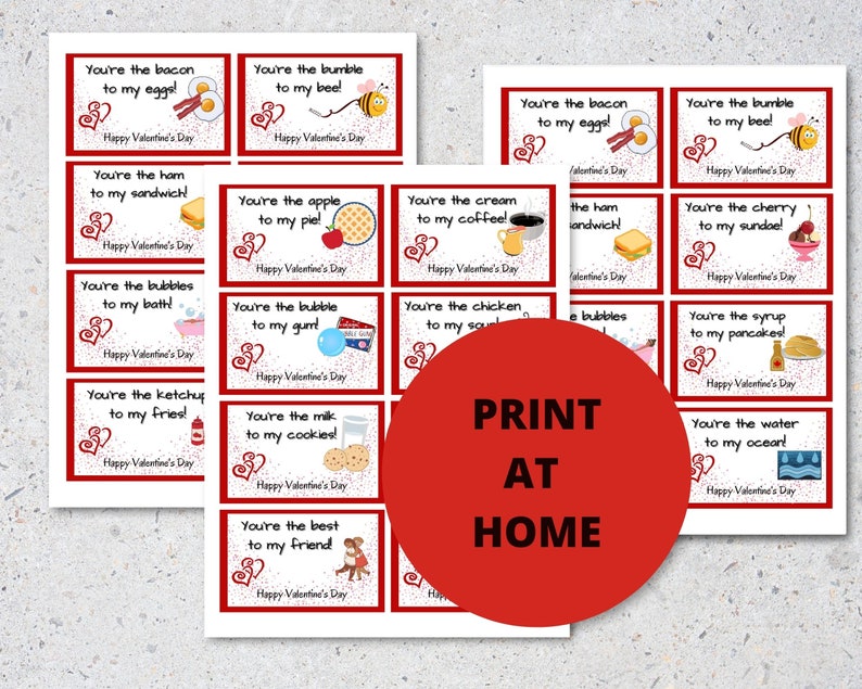 Valentine's Day Card Printable Kids Valentine Cards Classroom Valentine ...