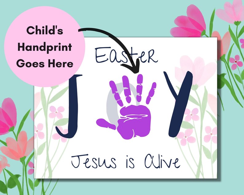 Easter Handprint Craft, Jesus is Alive Craft, Kids Handprint Craft ...
