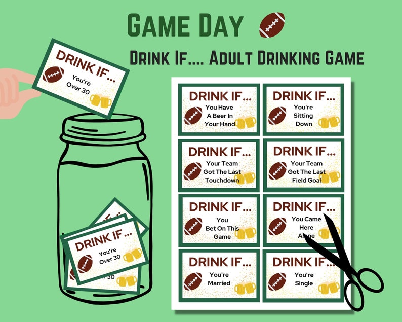 Football Drink If Game | Football Party Game | Football Beer Drinking ...