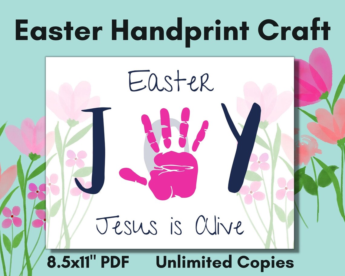 Easter Handprint Craft, Jesus is Alive Craft, Kids Handprint Craft ...