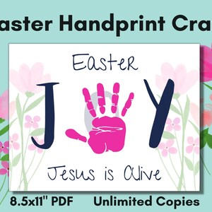 Easter Handprint Craft, Jesus is Alive Craft, Kids Handprint Craft ...