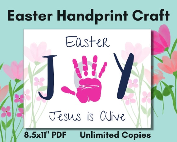 Easter Handprint Craft Jesus is Alive Craft Kids Handprint | Etsy