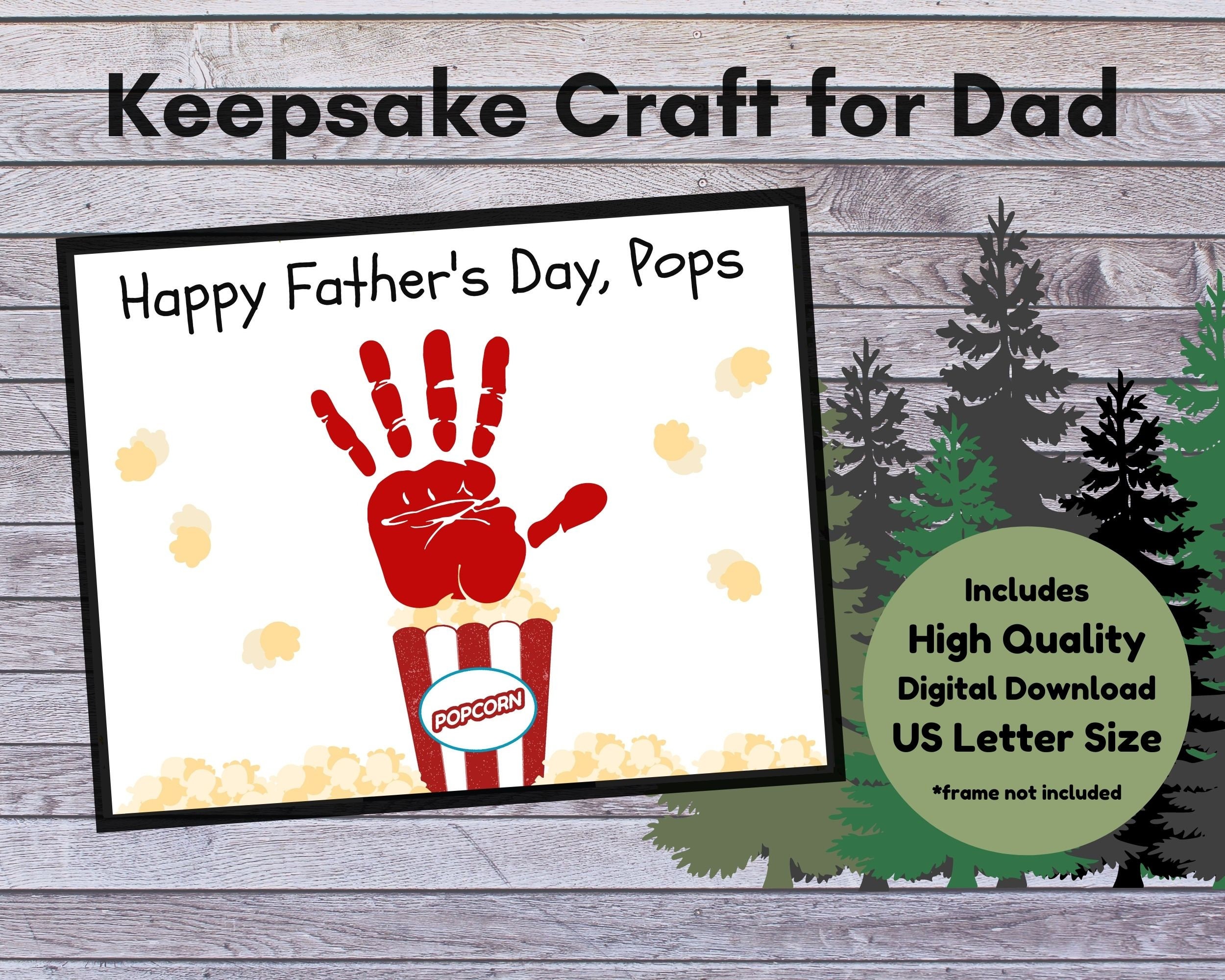 Father's Day Handprint Craft, Kids Handprint Craft for Pop, Keepsake ...