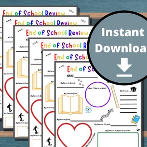 Kids Year in Review, End of School Questionnaire, Students Interview ...