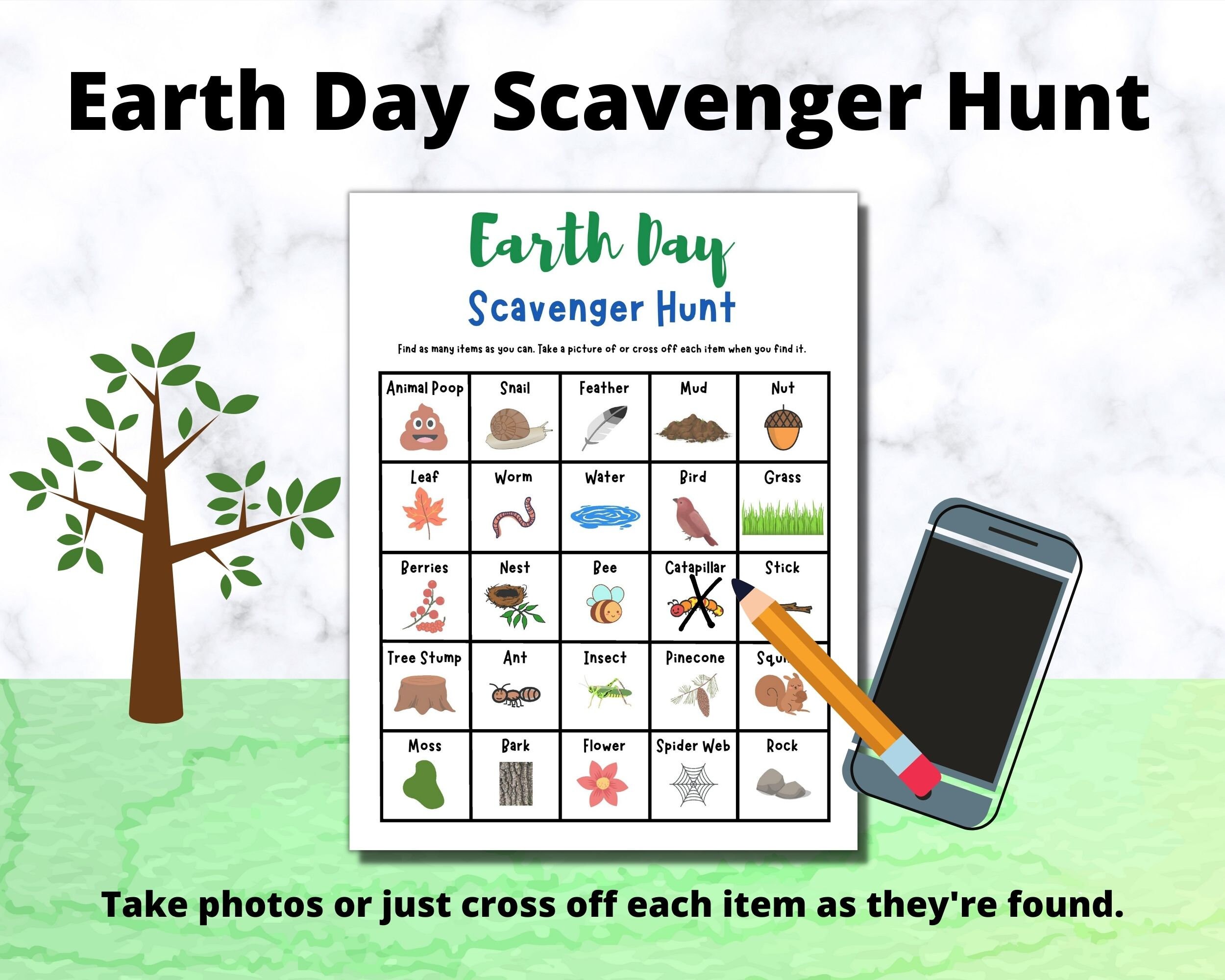 Earth Day Scavenger Hunt for Kids, Scavenger Hunt Games for Kids ...