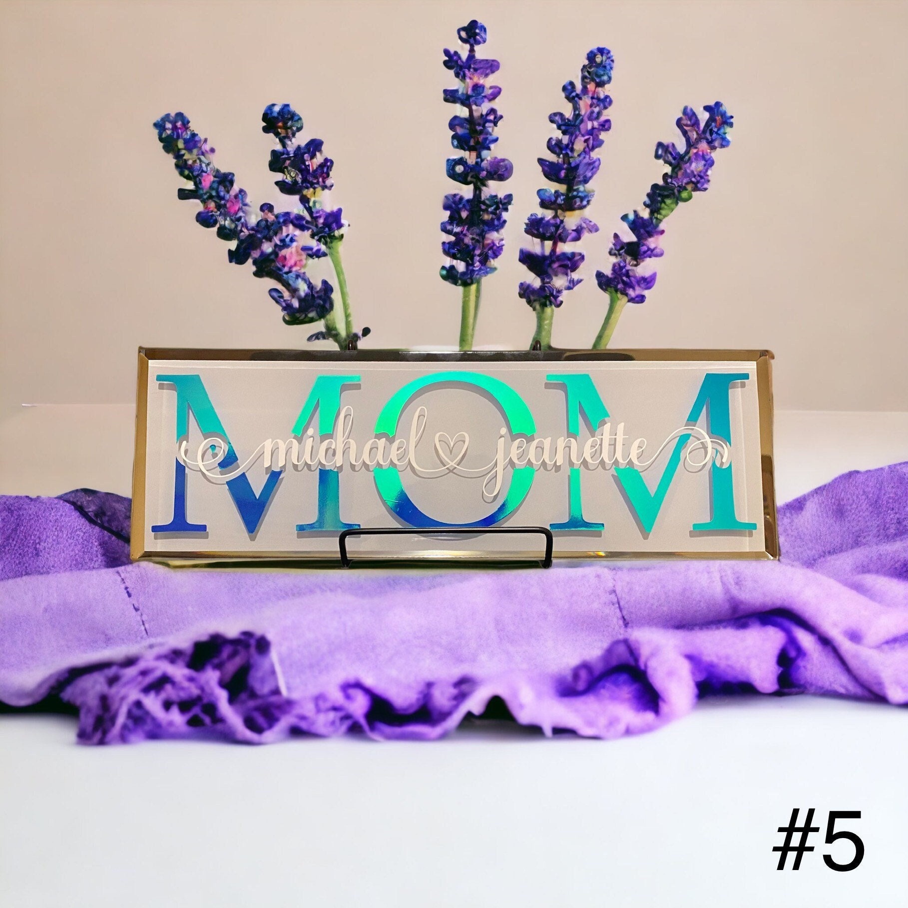 Glass Tile Plaque for Grandma Name Tile Plate Custom Family - Etsy