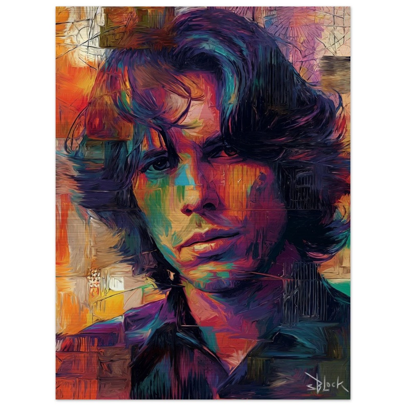 Jim Morrison Digital Painting Brushed Aluminum Print - Etsy