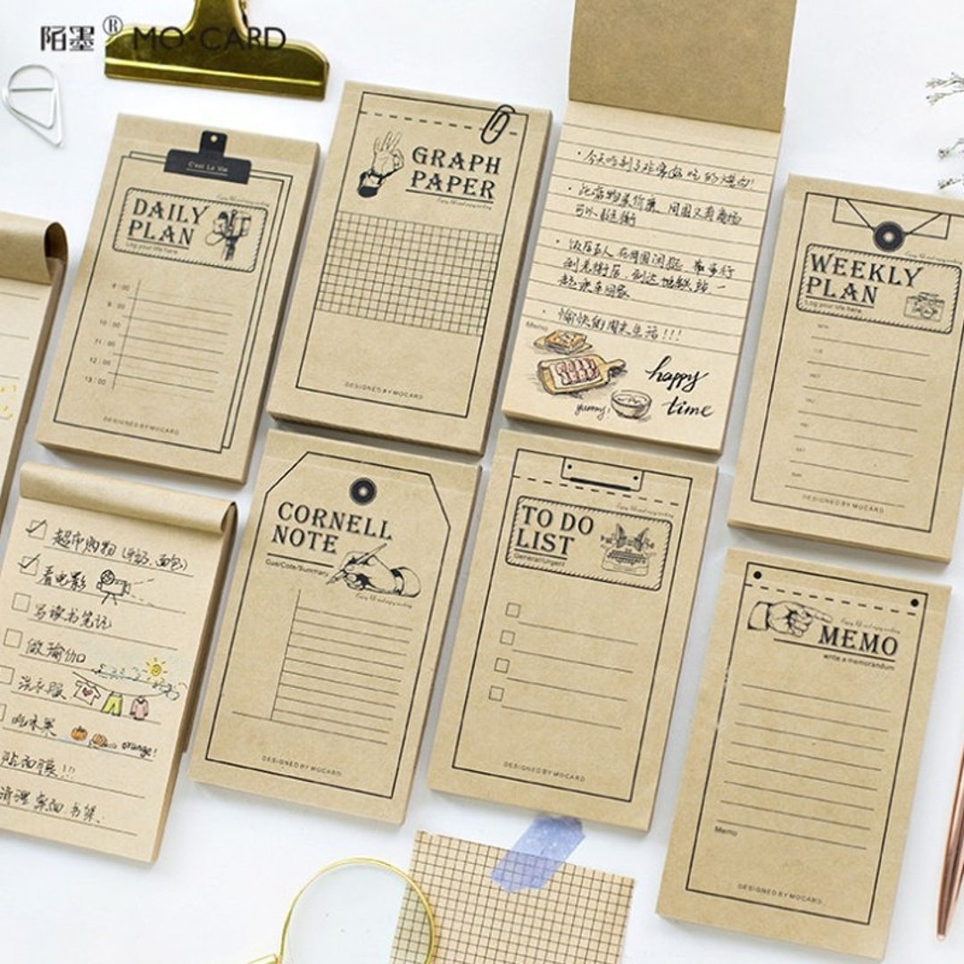 Vintage Memo Pads | Daily Weekly Planner and Notes - Etsy