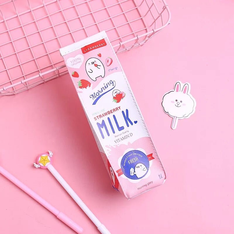 Kawaii Milk Carton Pencil Case - Etsy