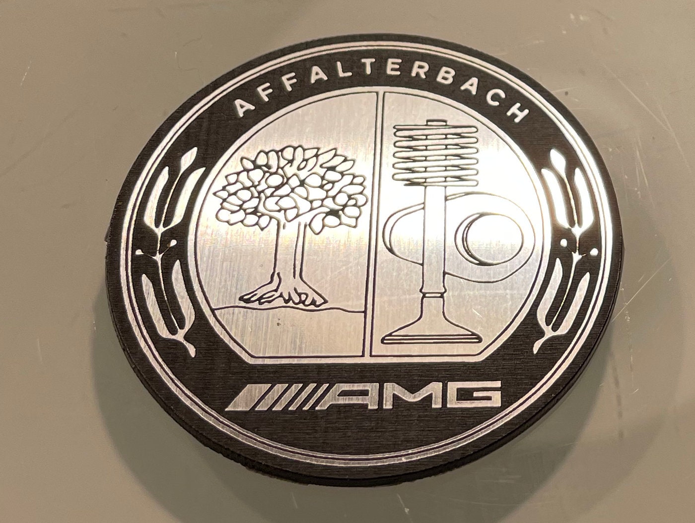 Badge Emblem Pin Affalterbach Emblem Logo AMG 50 Mm Plastic Laser Cut ...