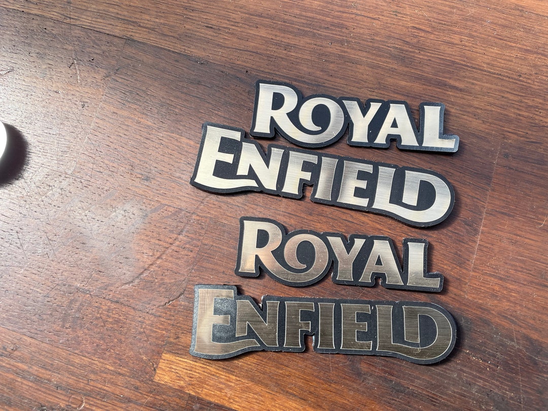 Plaque Batch Emblem Royal Enfield Plastic Laser Cut in Stainless Steel ...