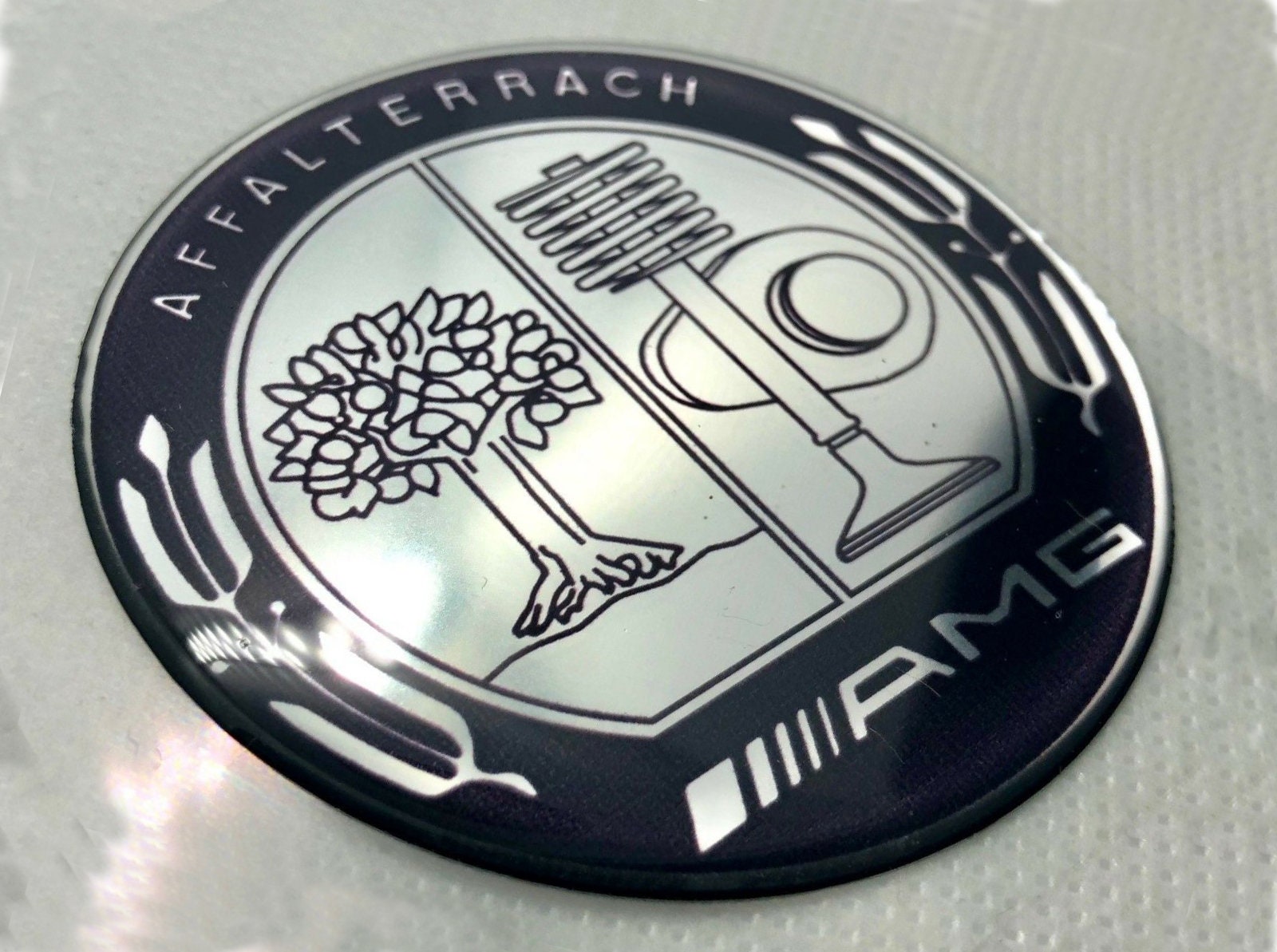 Badge Emblem Pin Affalterbach Emblem Logo AMG 50 Mm Plastic Laser Cut ...