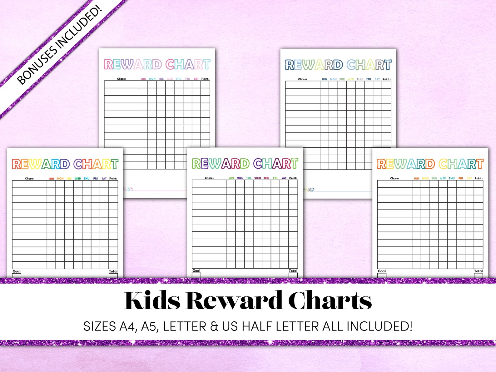 Kids Reward Chart Kids Reward Kids Reward Card Printable | Etsy