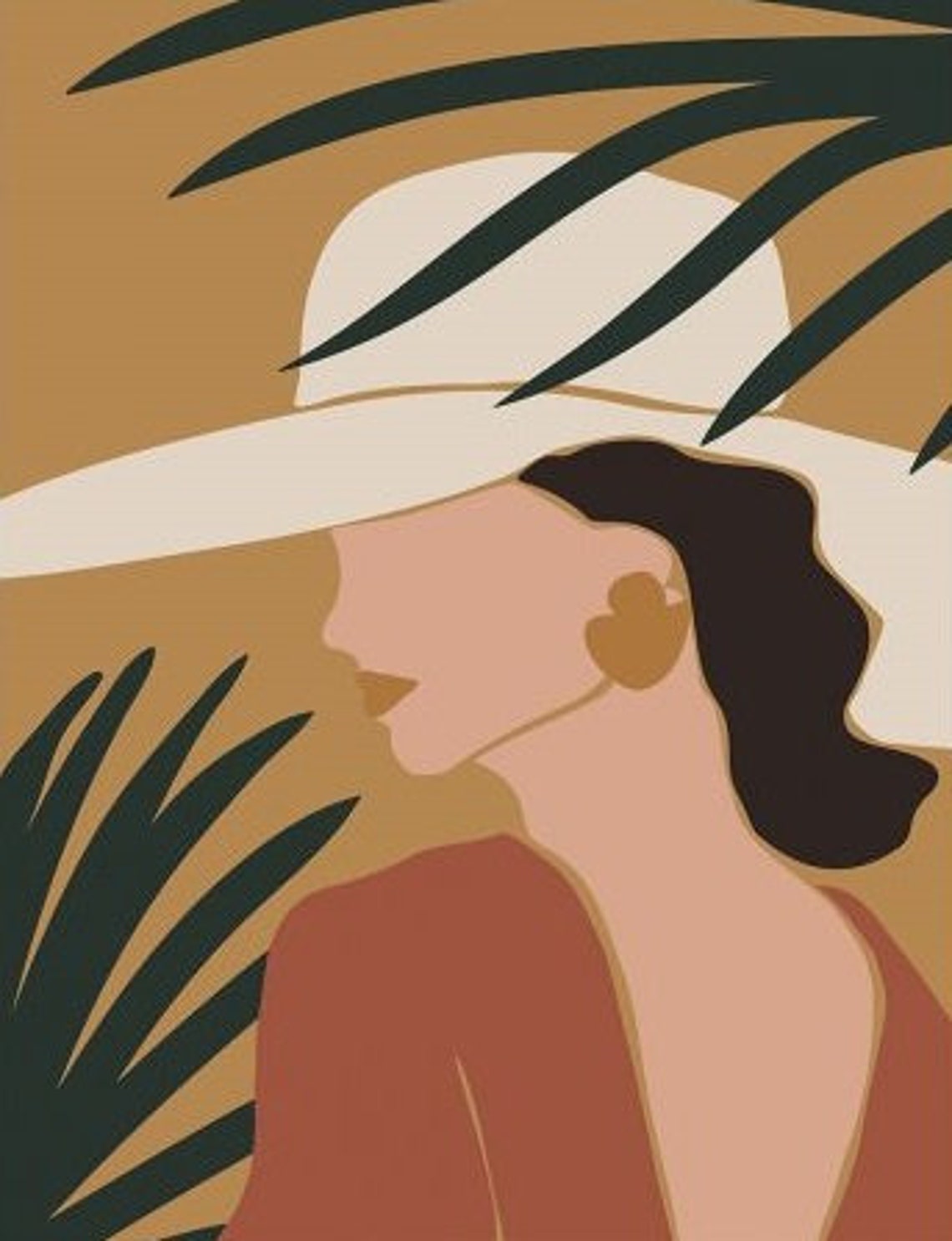 Abstract Woman With Hat Latchhook Pattern - Etsy