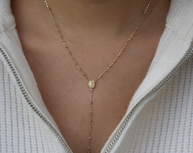 14k Solid Gold Rosary - Etsy