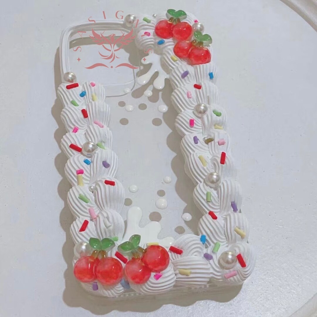 Cherry Sprinkles Cake Decoden Phone Case for All Brand - Etsy