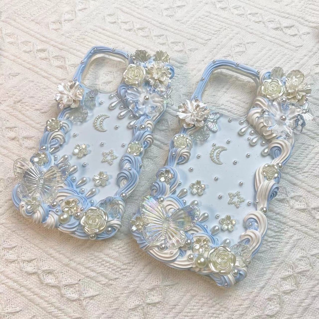 Gorgeous Baby Blue Baroque Decoden Phone Case for All Brand - Etsy