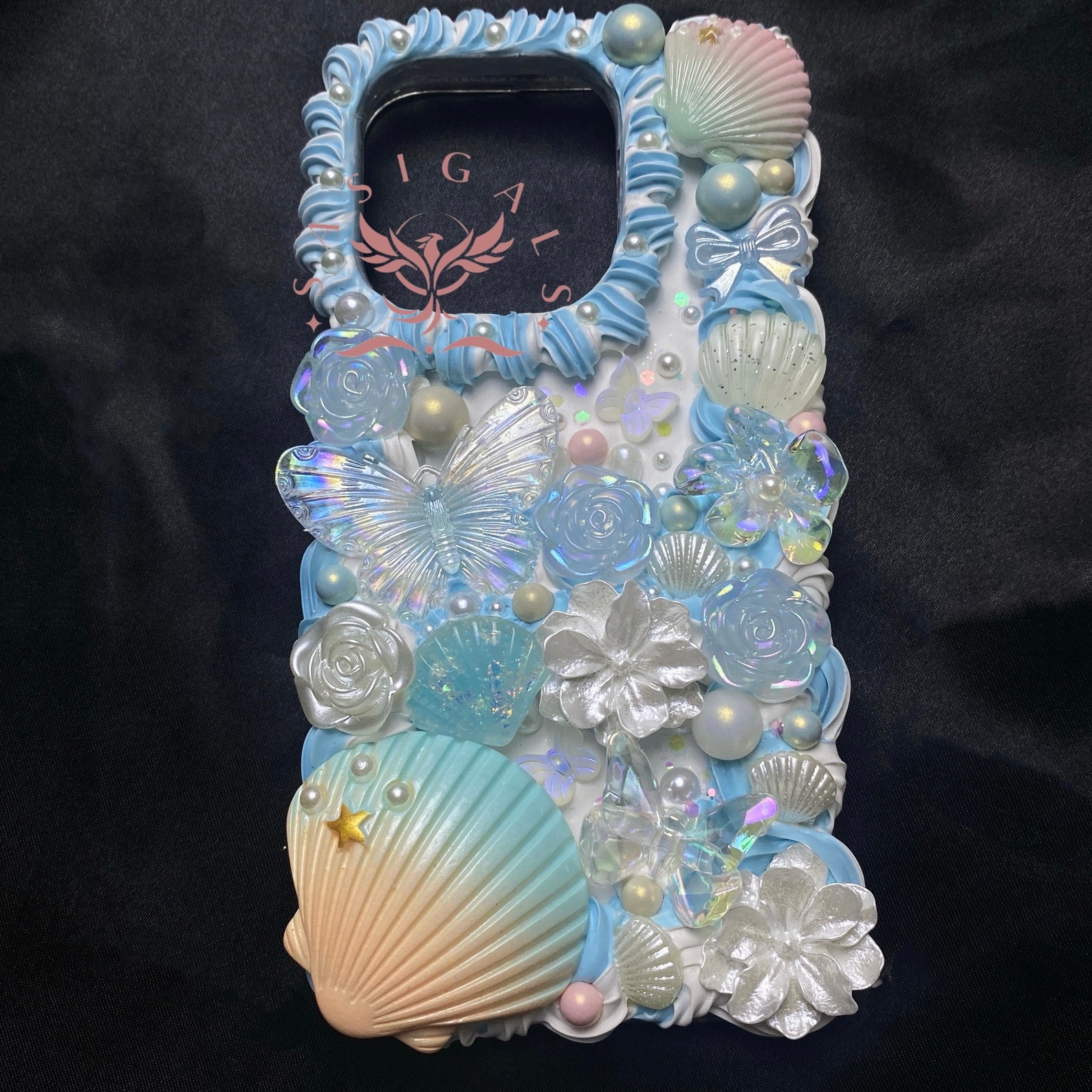 Ocean Theme Shells Flowers Decoden Phone Case for All Brand - Etsy