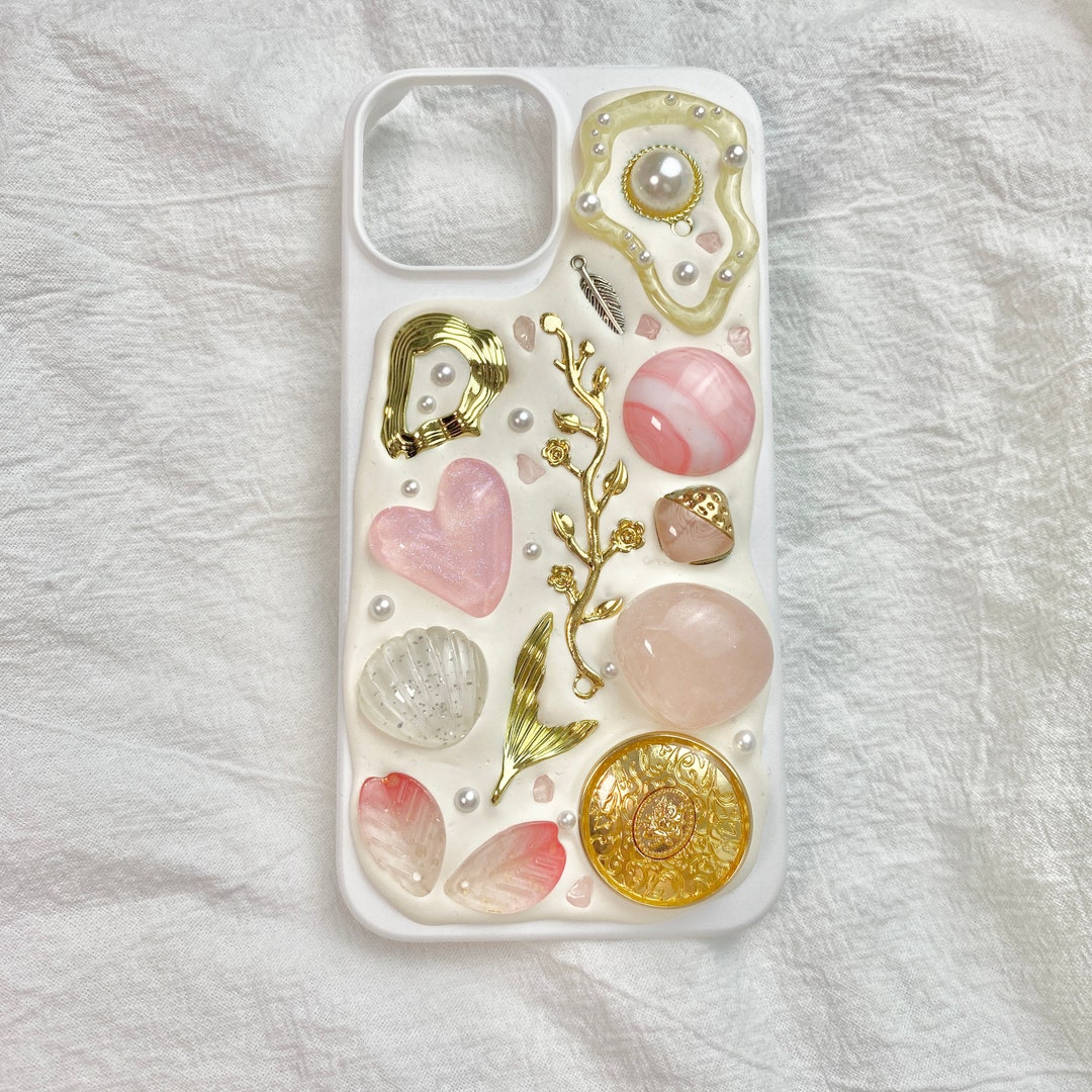 Pink Stone and Shell Mosaic Phone Case for All Brand - Etsy