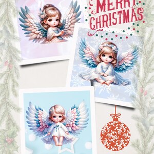 Christmas Angel Stickers - Set of 10 Waterproof Vinyl Decals - Etsy Canada