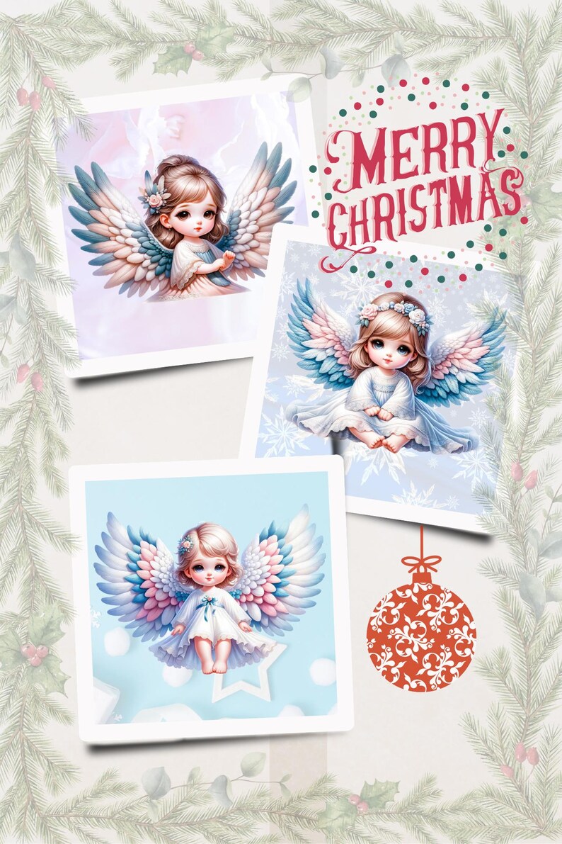 Christmas Angel Stickers - Set of 10 Waterproof Vinyl Decals - Etsy Canada