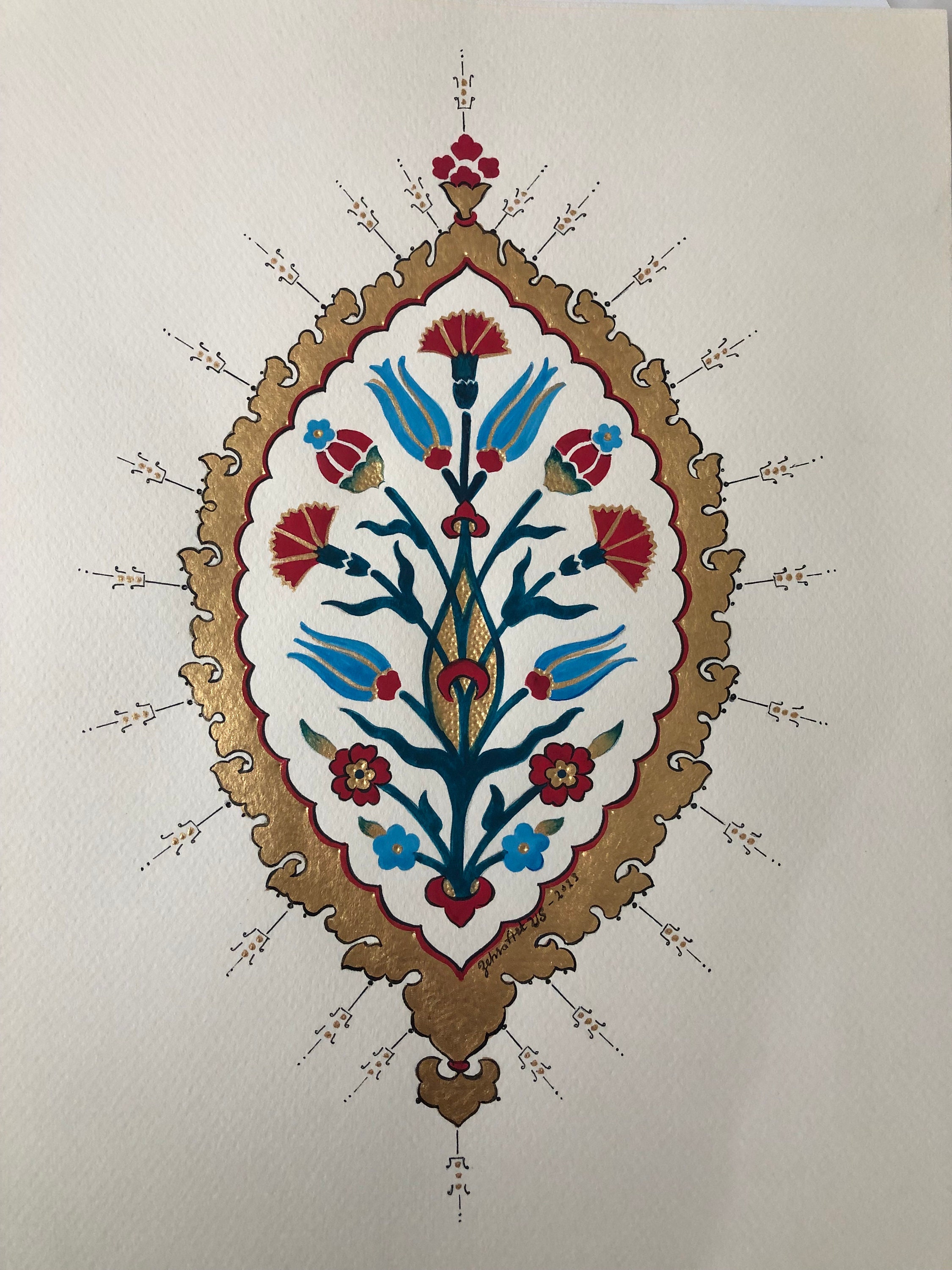 Happy Birthday Gift,art,special Painting ,turkish Painting Traditional ...