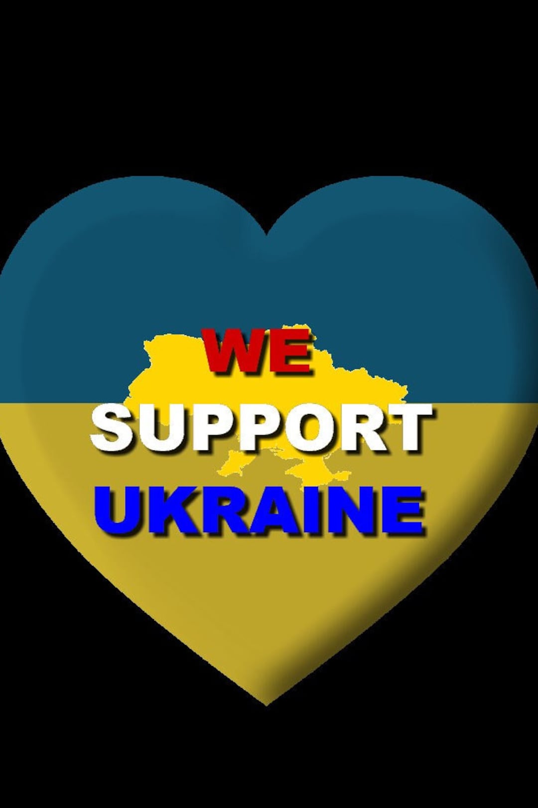 WE SUPPORT UKRAINE Laminated Auto Decal. 4.5w X 4 Inches Tall. 1 Dollar ...