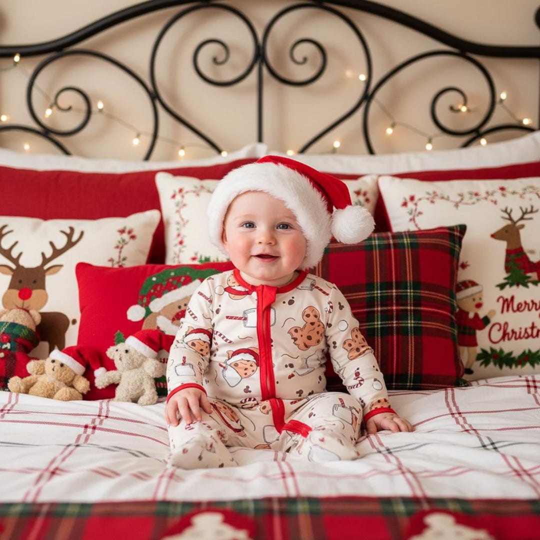 Adorable Boys Christmas Sleepers 2025 Featuring Double Zippie Pajamas ...