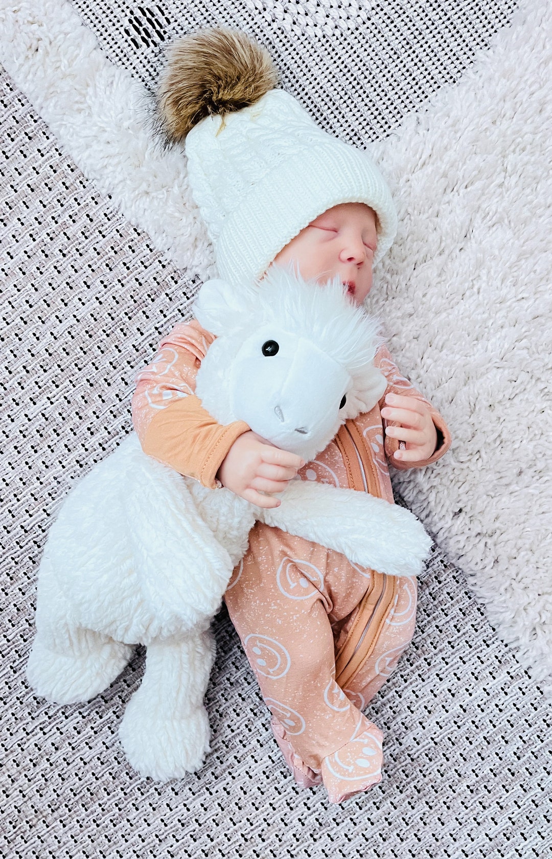 Baby Girls Tan Happy Faces Coordinating Colors Bamboo Zippies - Etsy