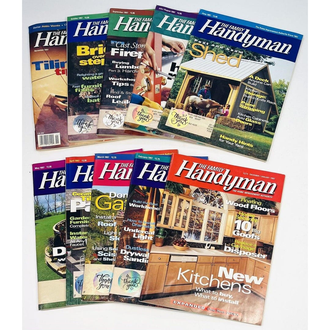 The Family Handyman Magazine LOT 10 Issues 1997 Full Year DIY Home ...